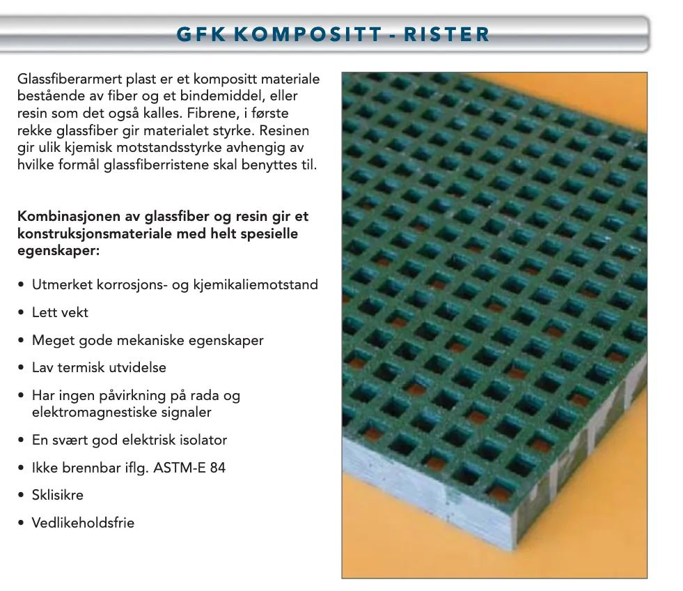 GFK kompositt-rister - Burmeister.no
